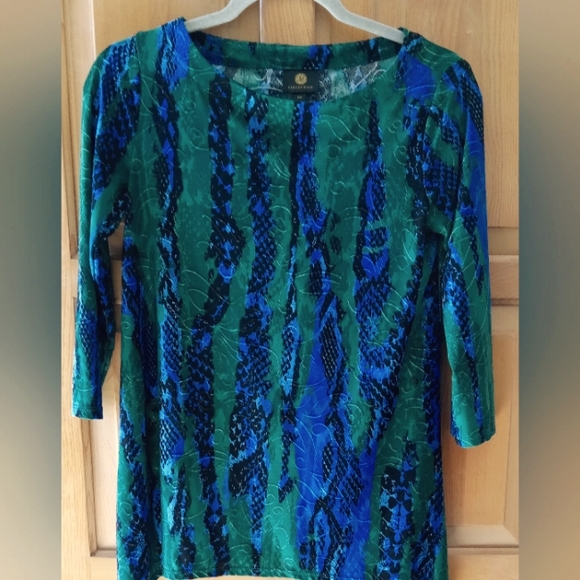 JM Collection | Tops | Jm Collection Size Pp Emerald Green And Blue ...
